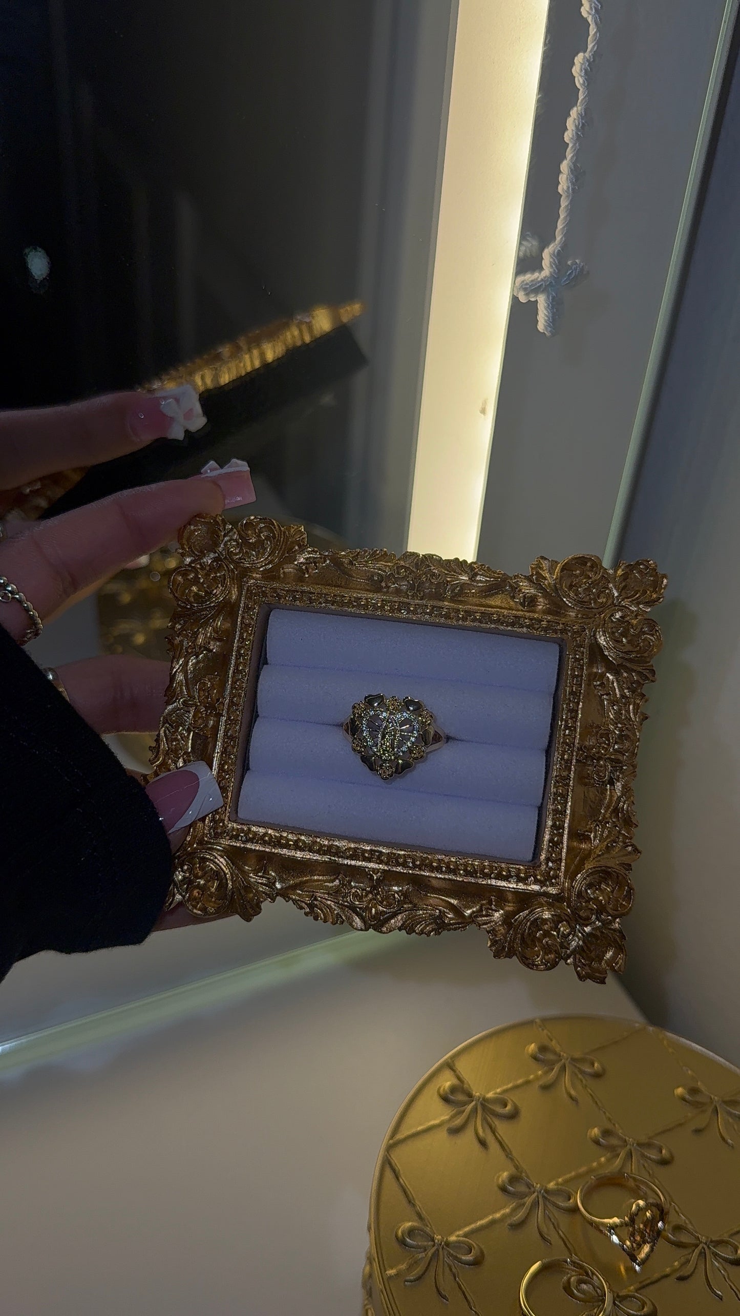 All gold Virgen mary ring – Bonita jewelry co